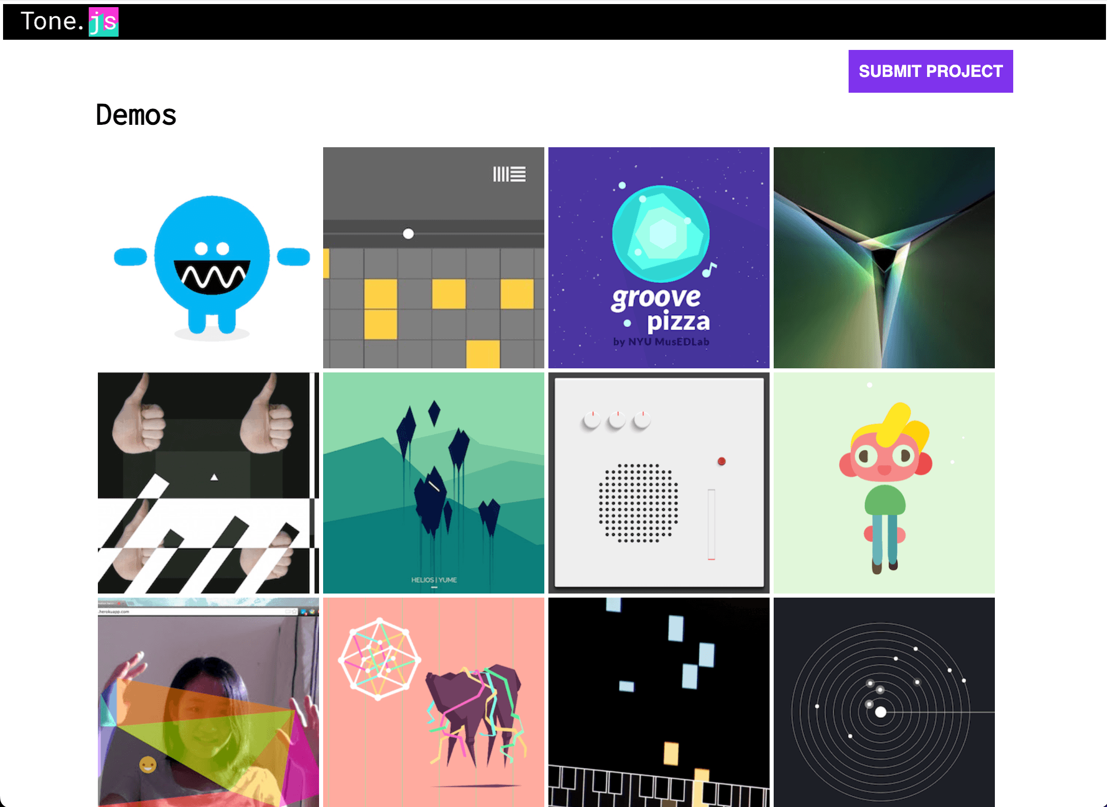 Tone.js: A Web Audio framework for music in the browser.