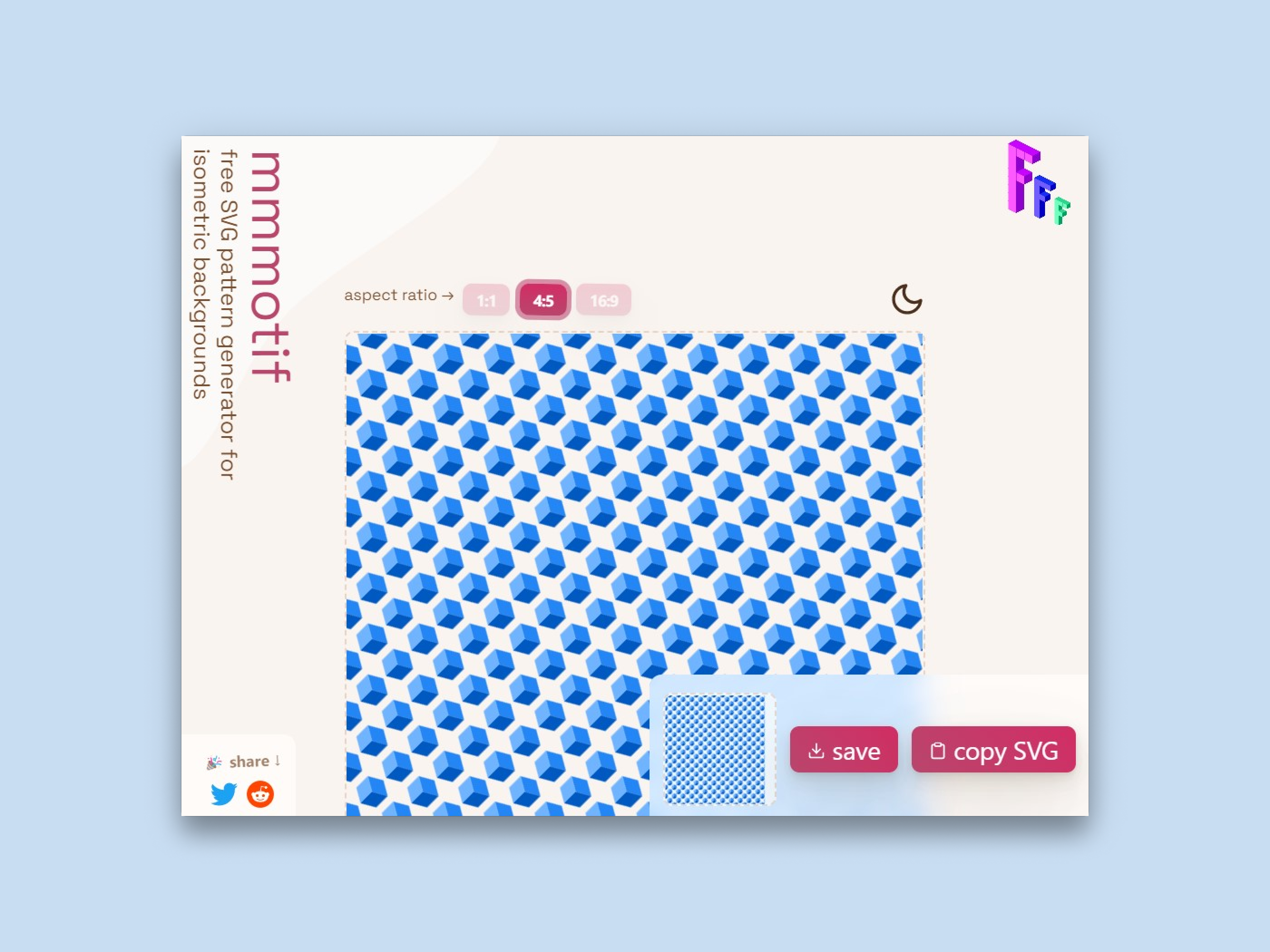 mmmotif - 3D-like patterns SVG generator | Prototypr Toolbox