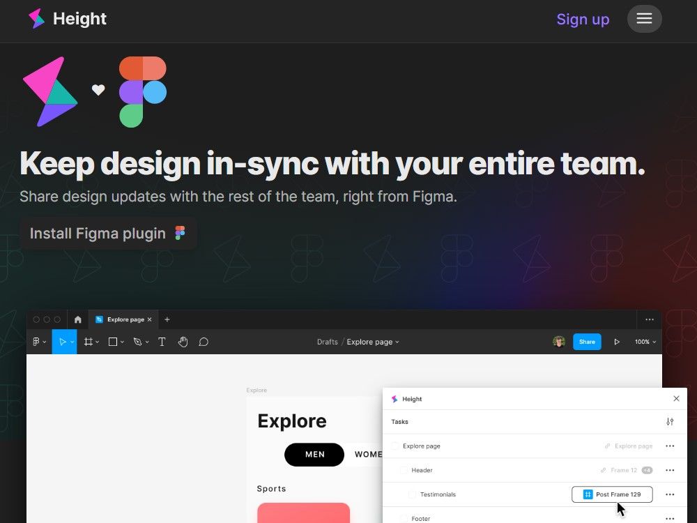 Height + Figma - A Figma plugin for faster collaboration