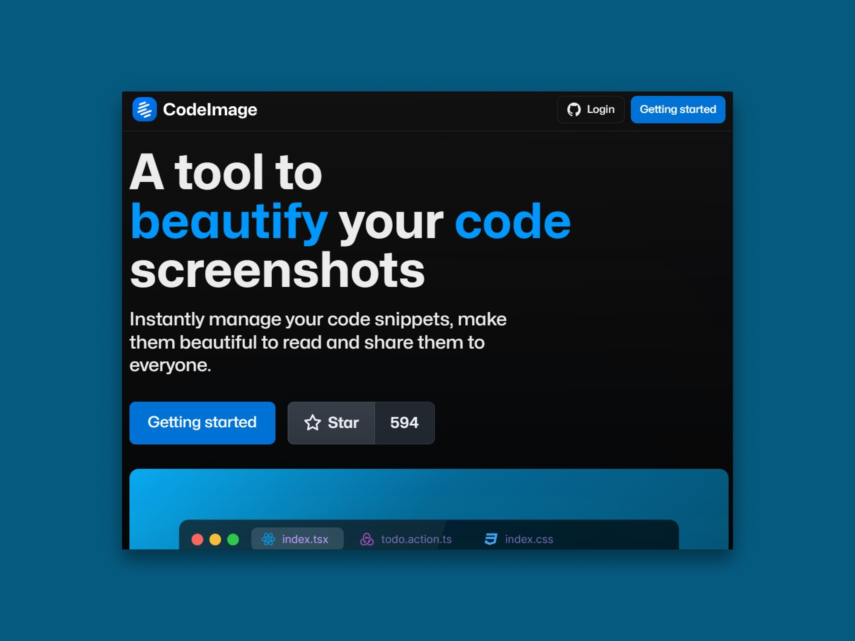 CodeImage - Create beautiful code snippets | Prototypr Toolbox