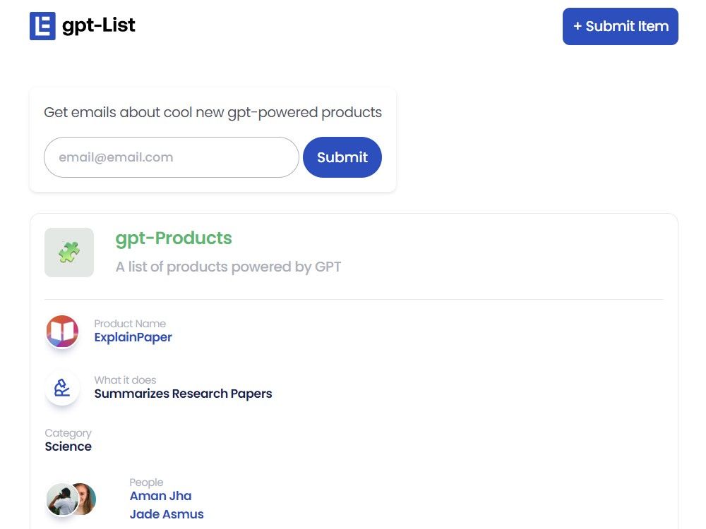 gpt-List - A list of curated GPT-powered tools