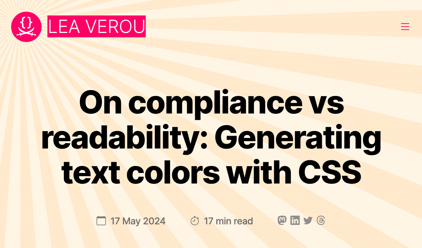 On compliance vs readability: Generating text colors with CSS
