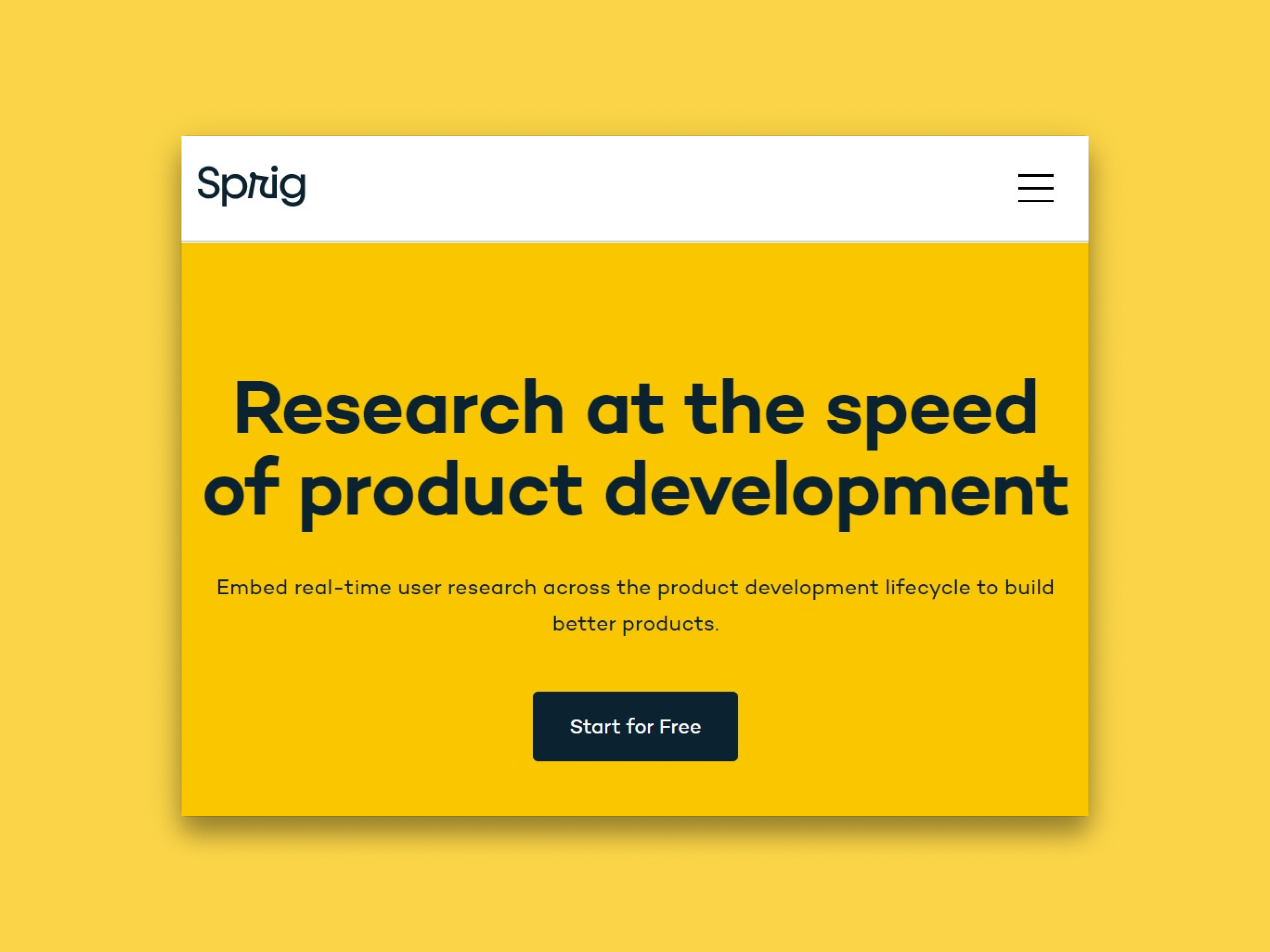 Sprig - In-the-moment user research