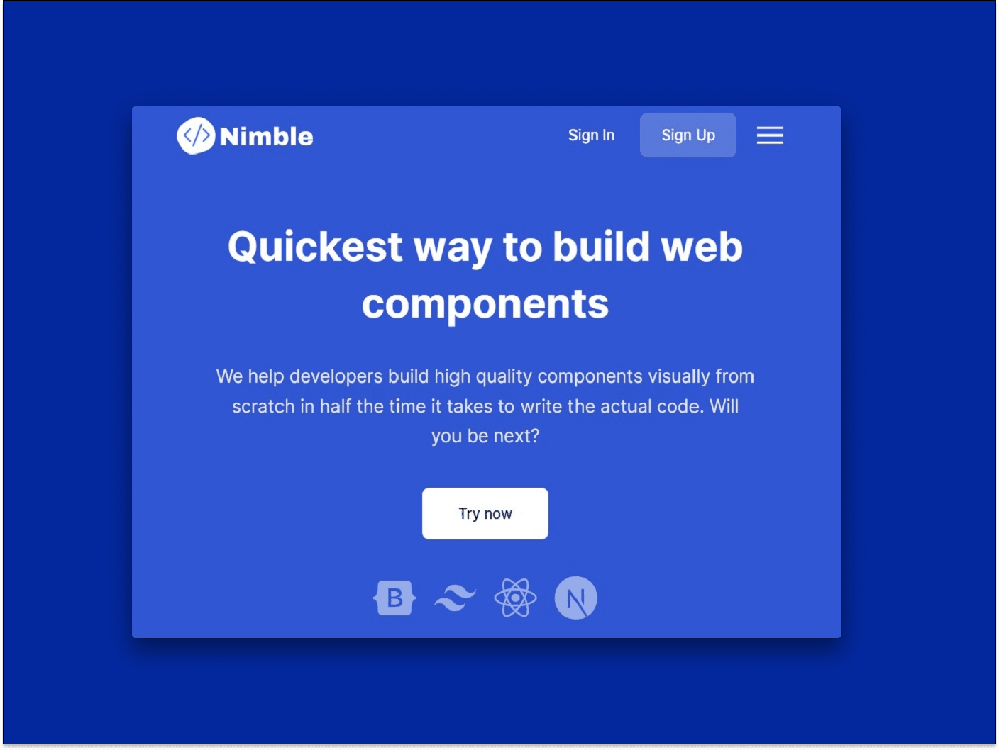 Nimble - Visual online code editor