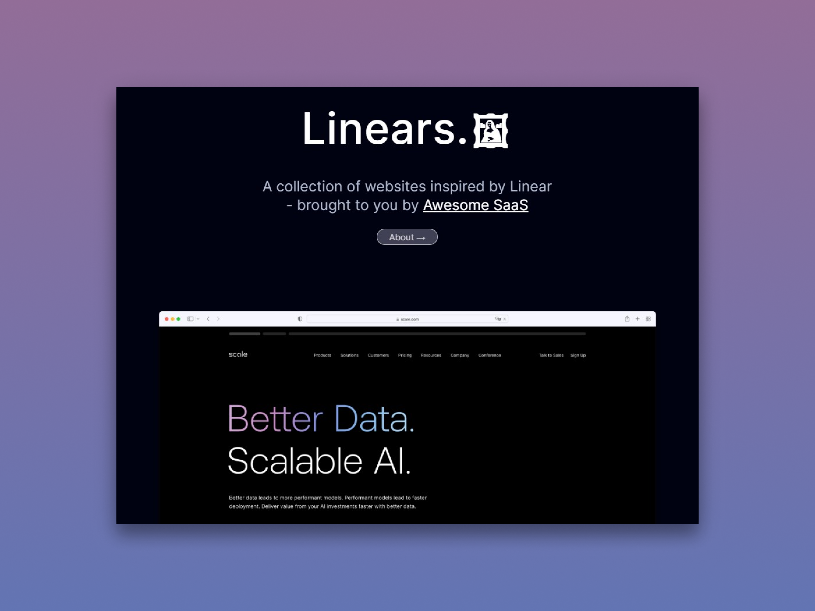 Linears - Collection of Linear inspired websites