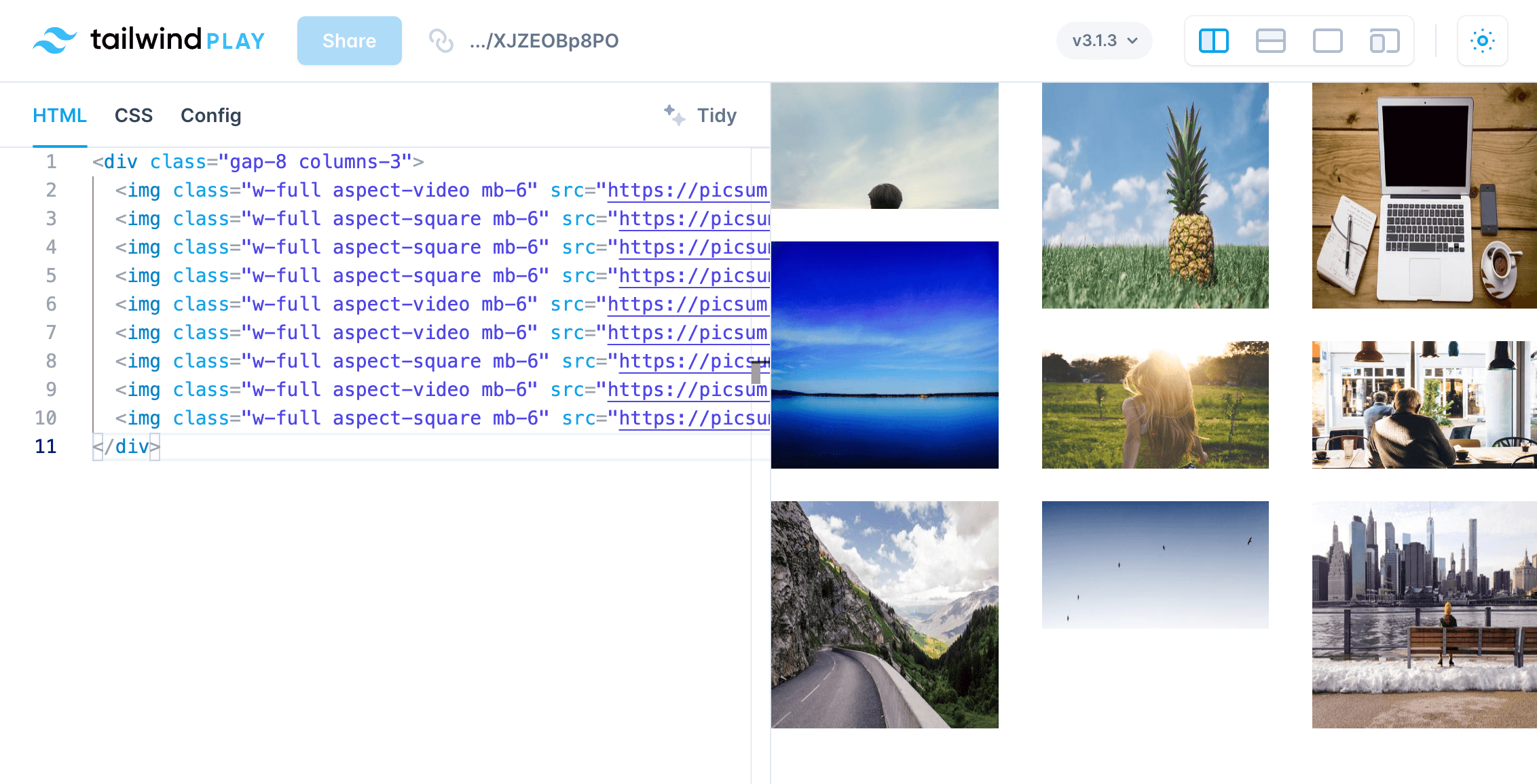 Masonry Layout With Tailwind CSS Columns