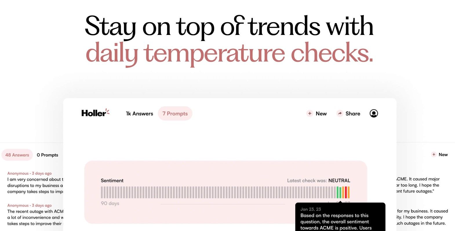 Go Holler - AI-powered one-question Surveys