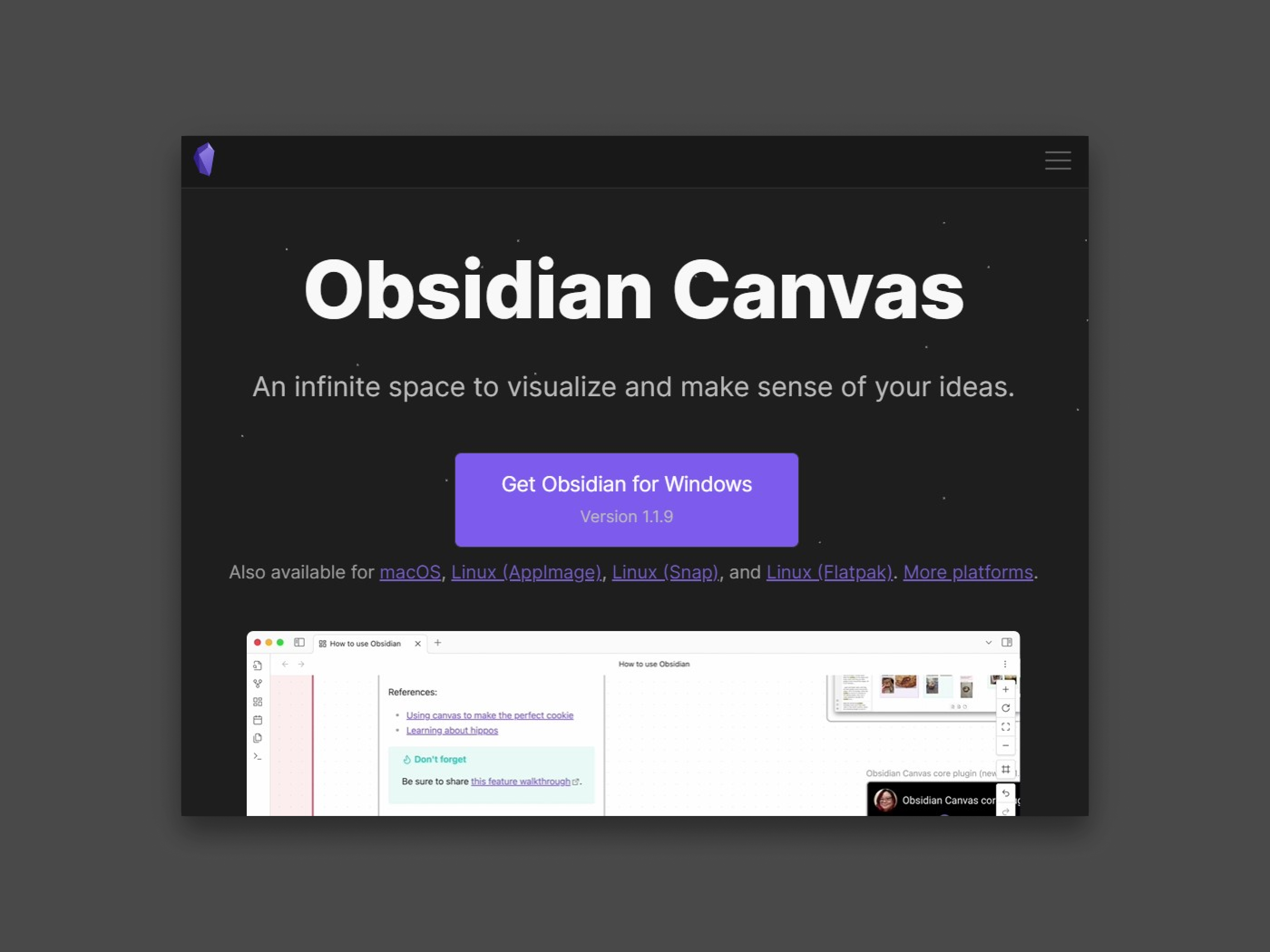 Obsidian Canvas - Visually organize your ideas