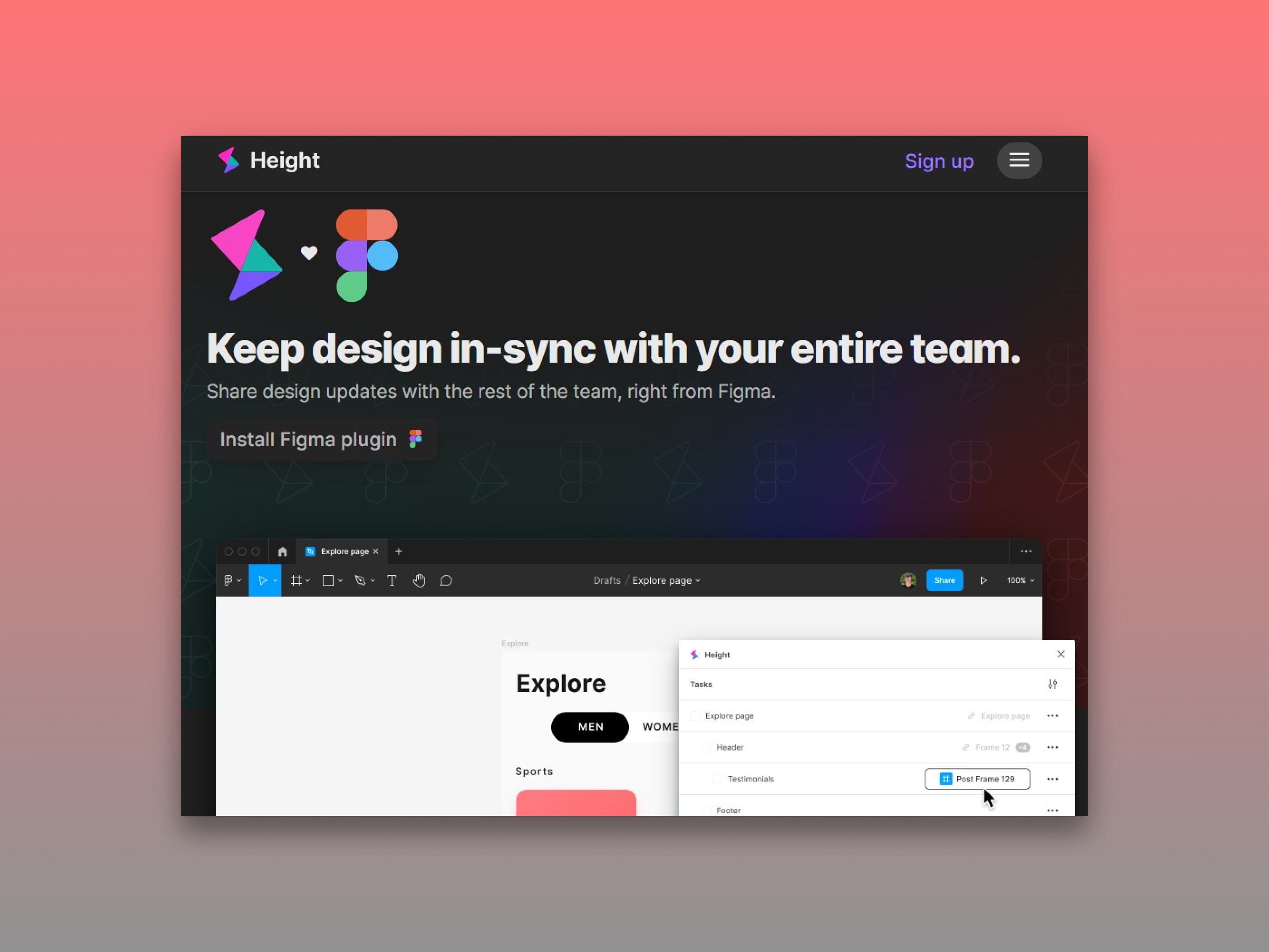 Height + Figma - A Figma plugin for faster collaboration | Prototypr Toolbox