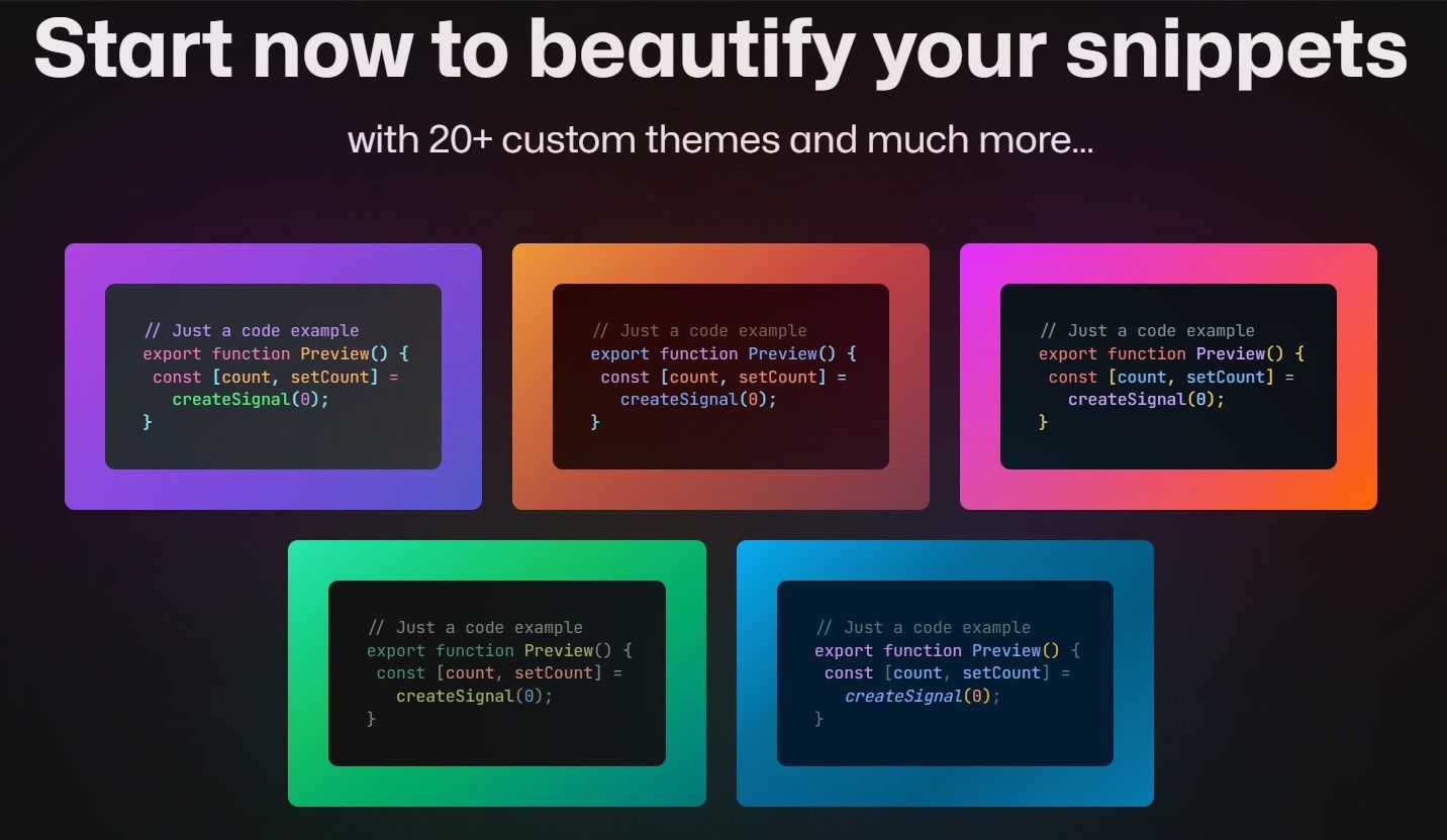 CodeImage - Create beautiful code snippets