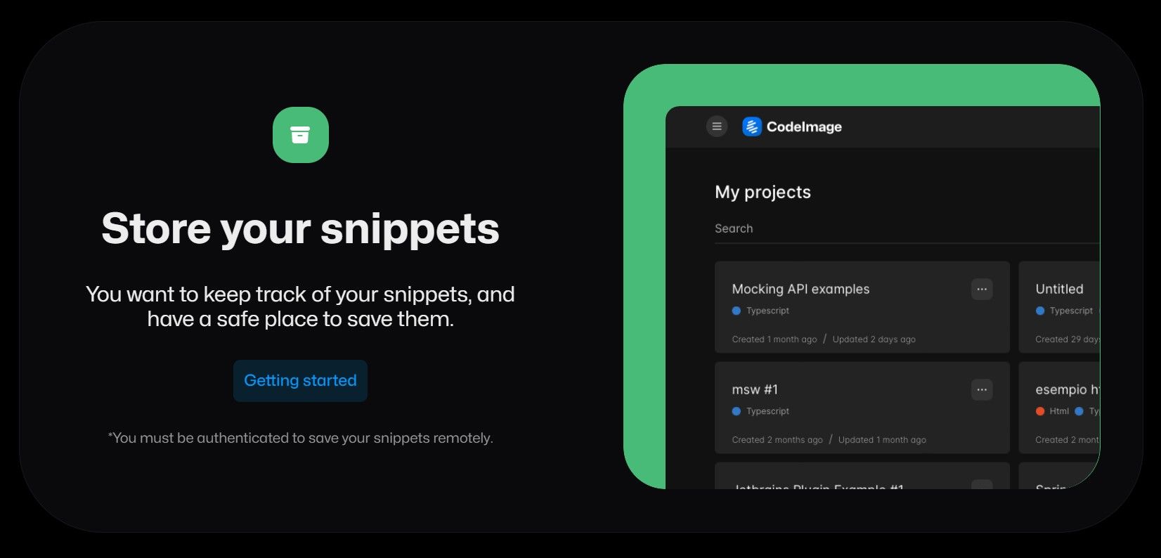 CodeImage - Create beautiful code snippets