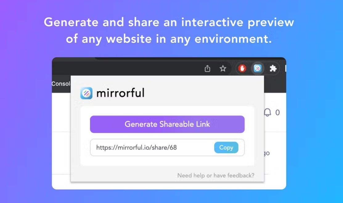 Mirrorful - Easily generate website previews in any environment