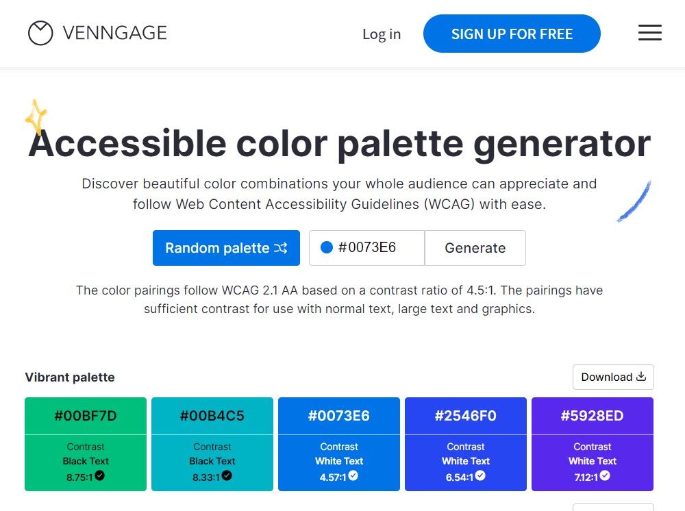 Venngage's Accessible Color Palette