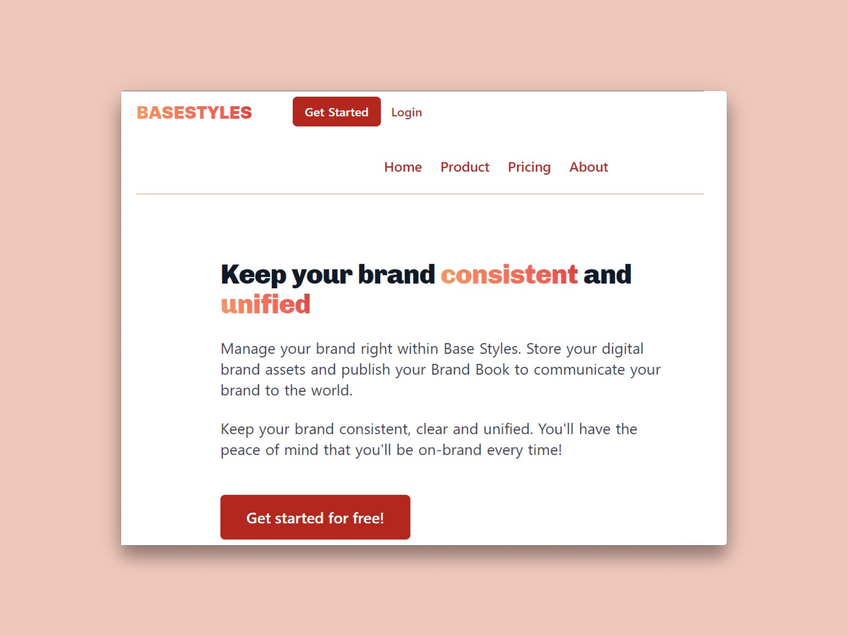 Base Styles - Centralize your brand
