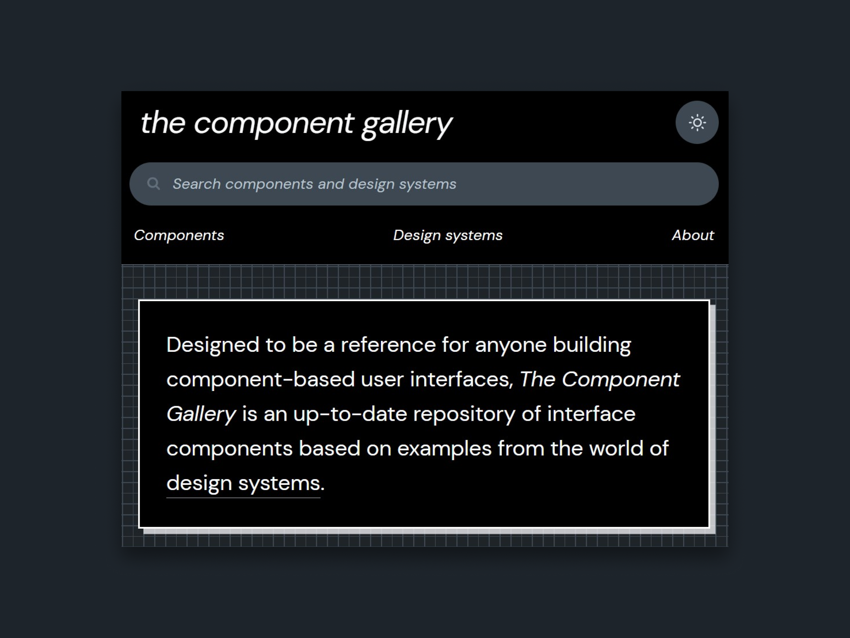 The Component Gallery - From the world's best design systems | Prototypr Toolbox