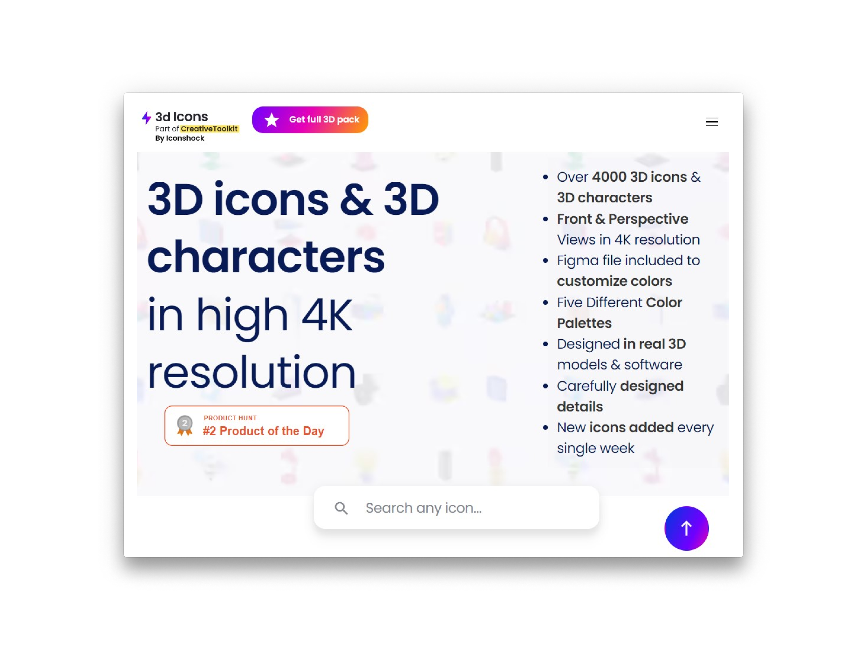 3D Icons 2.0 - A 4000+ 3D Icon Library