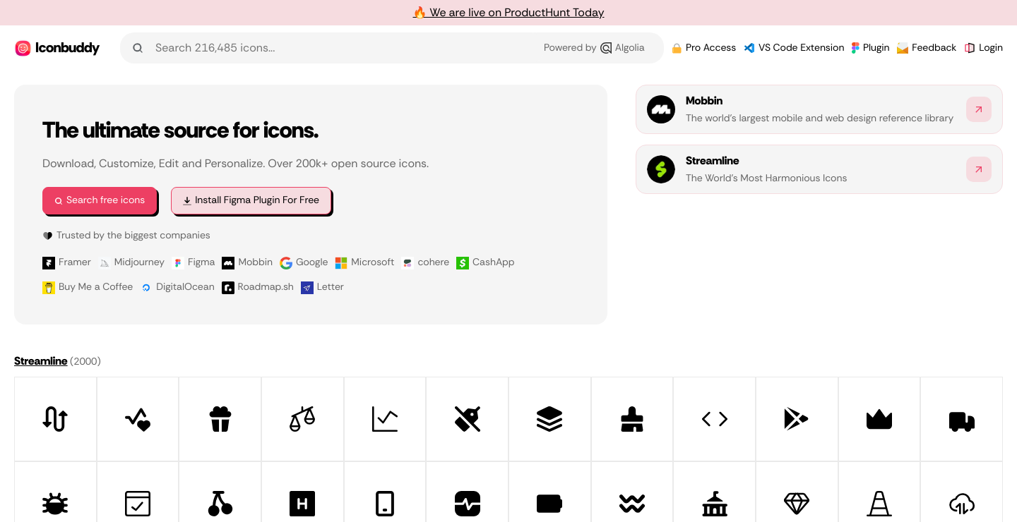 Iconbuddy — 200K+ open source free svg icons