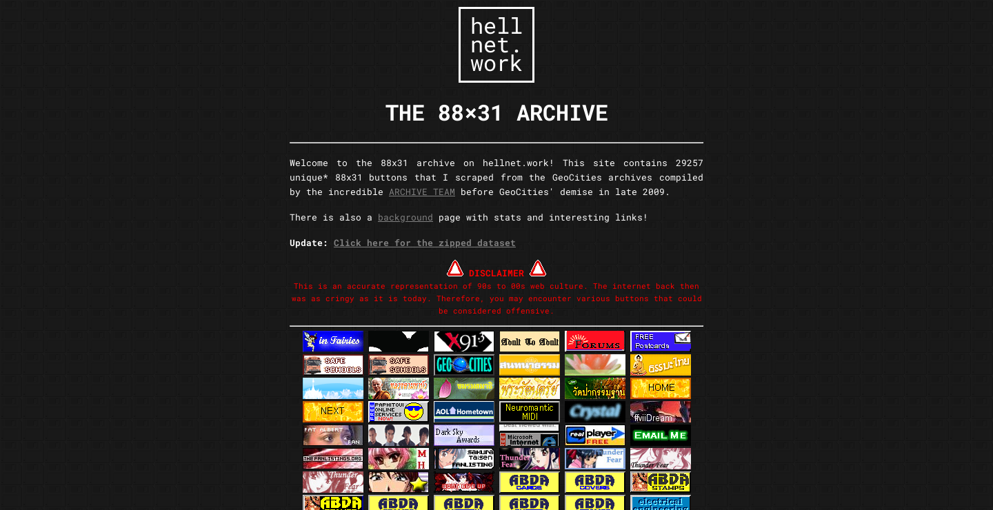 88x31 Archive on hellnet.work | Prototypr Toolbox
