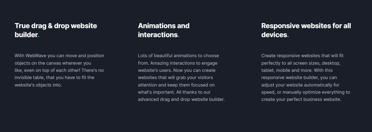 WebWave - Drag-and-drop responsive website builder