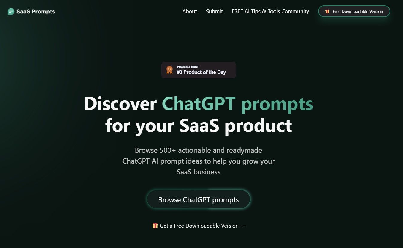 SaaS Prompts - Collection of 500+ ChatGPT Prompts | Prototypr Toolbox