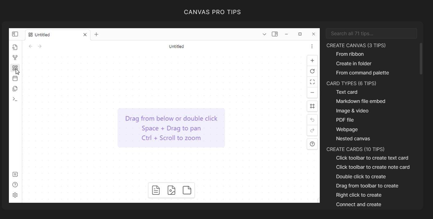 Obsidian Canvas - Visually organize your ideas
