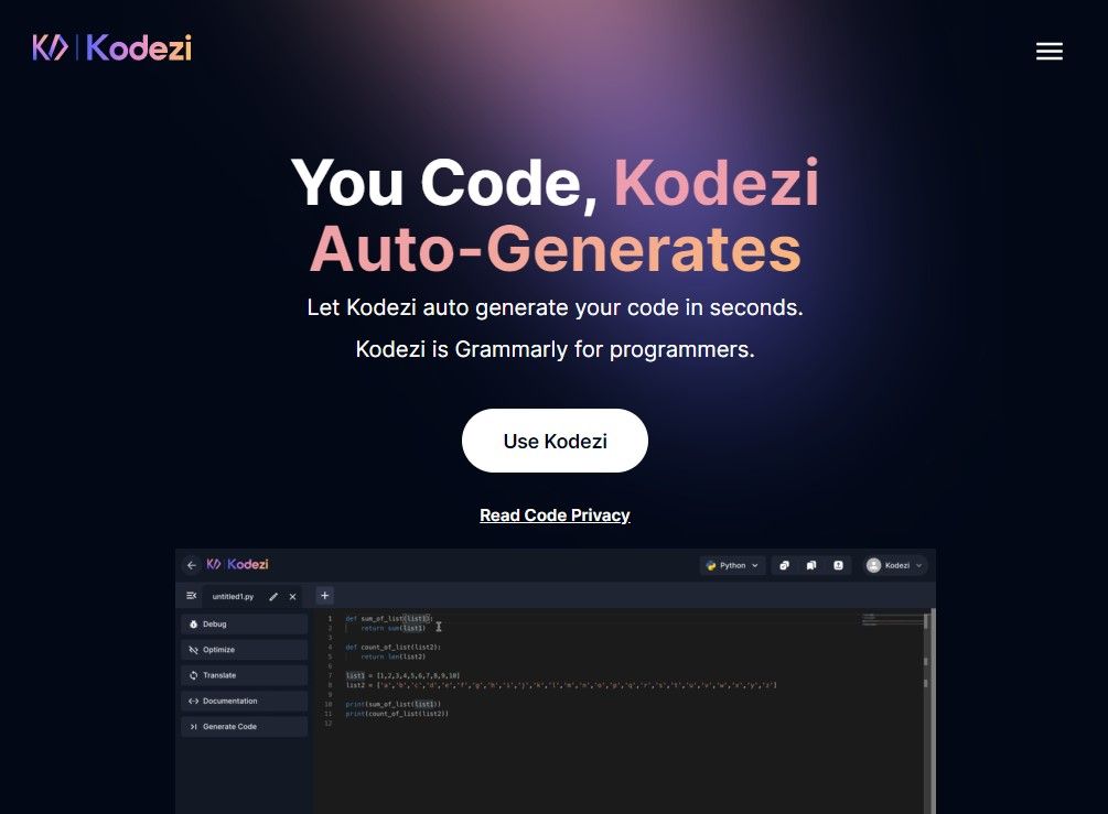 Kodezi 2.0 - Grammarly for developers