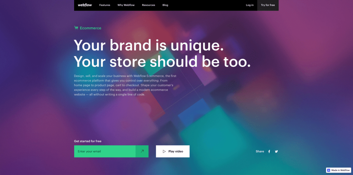Webflow Ecommerce - Prototypr | Prototyping | Prototypr Toolbox