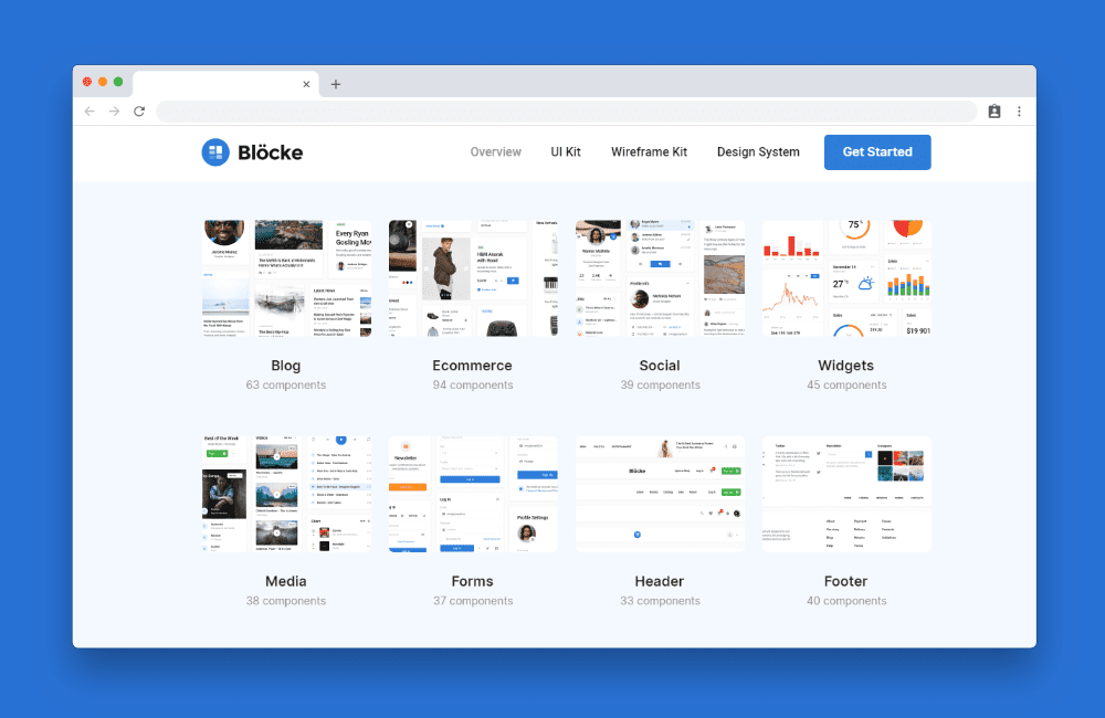 Blöcke Web UI Kit - Prototypr | Prototyping | Prototypr Toolbox