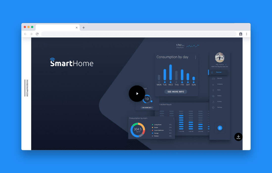 Smart Home UI Kit, from InVision - Prototypr | Prototyping | Prototypr Toolbox