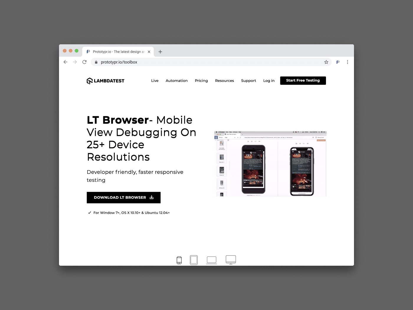 LT Browser for Live Mobile View Debugging | Perform Mobile Website Test ...