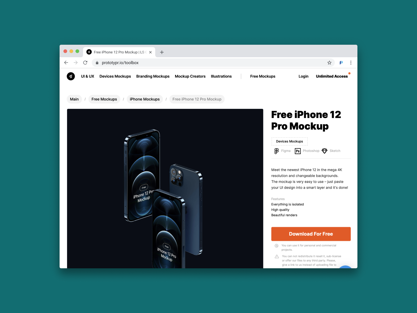 Free iPhone 12 Pro Mockups by LS Graphics - Prototypr.io | Prototypr Toolbox