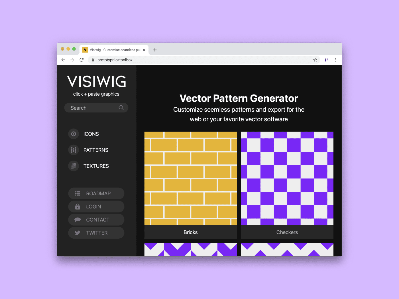 Vector Pattern Generator - Select and Customise Vector Patterns | Prototypr Toolbox