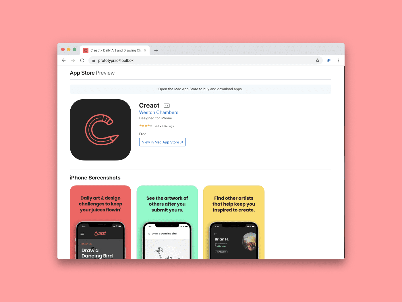Creact - Daily Drawing and Art Challenges - Prototypr.io | Prototypr Toolbox
