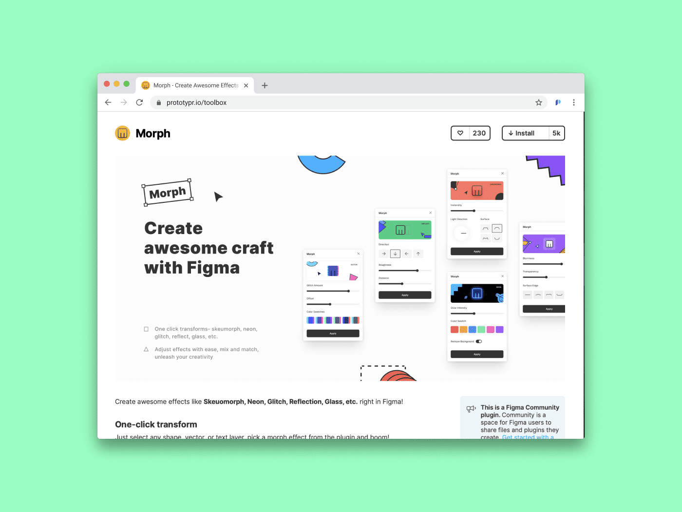 Morph Plugin for Figma - Create Awesome Effects in Figma - Figma Plugin | Prototypr Toolbox