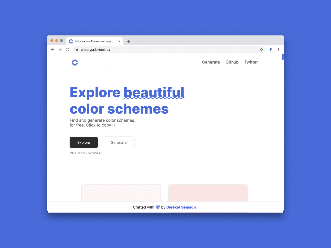 Colortopia - Color Scheme Generator - Prototypr.io