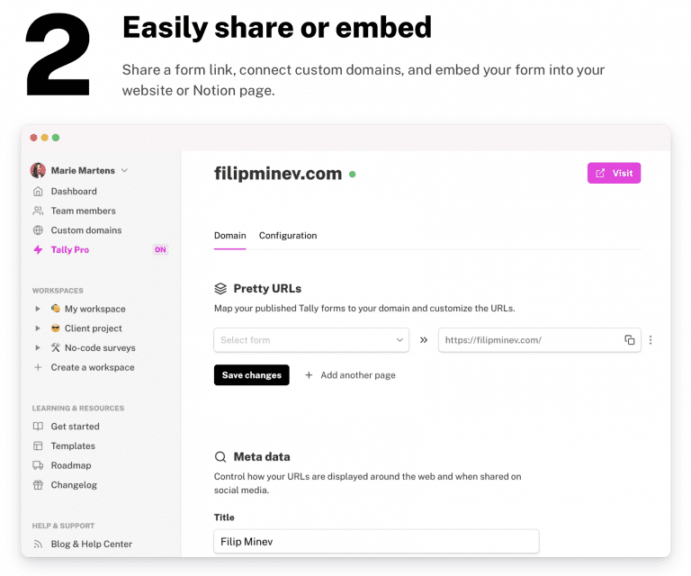 Tally - A New Type of Form Builder - No-Code and Free