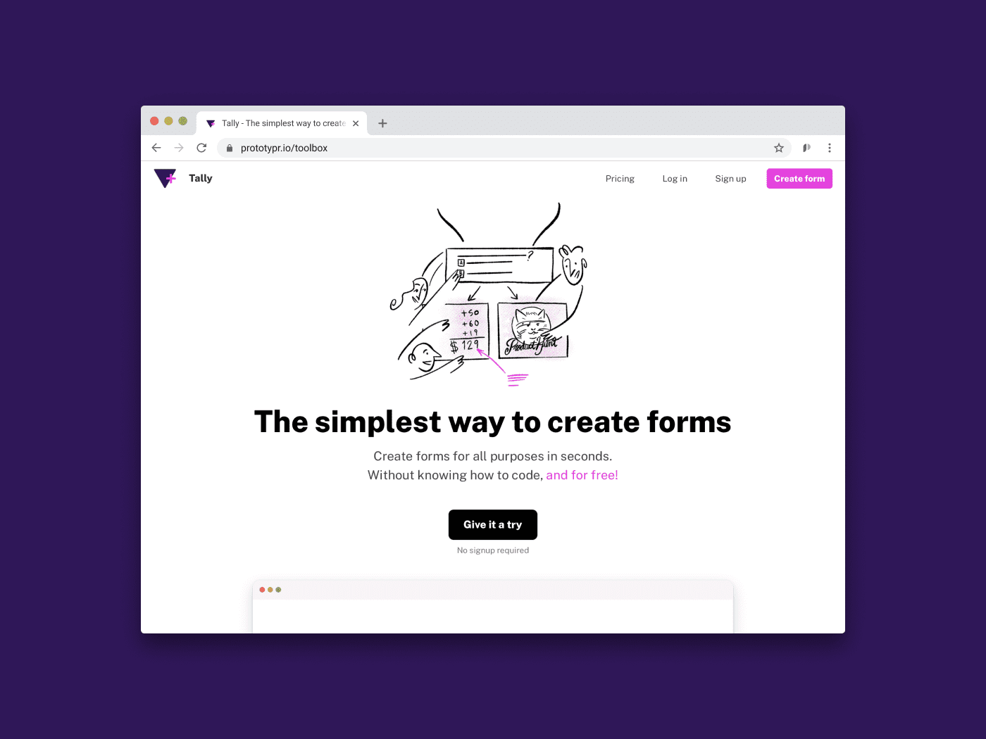 Tally - A New Type of Form Builder - No-Code and Free | Prototypr Toolbox