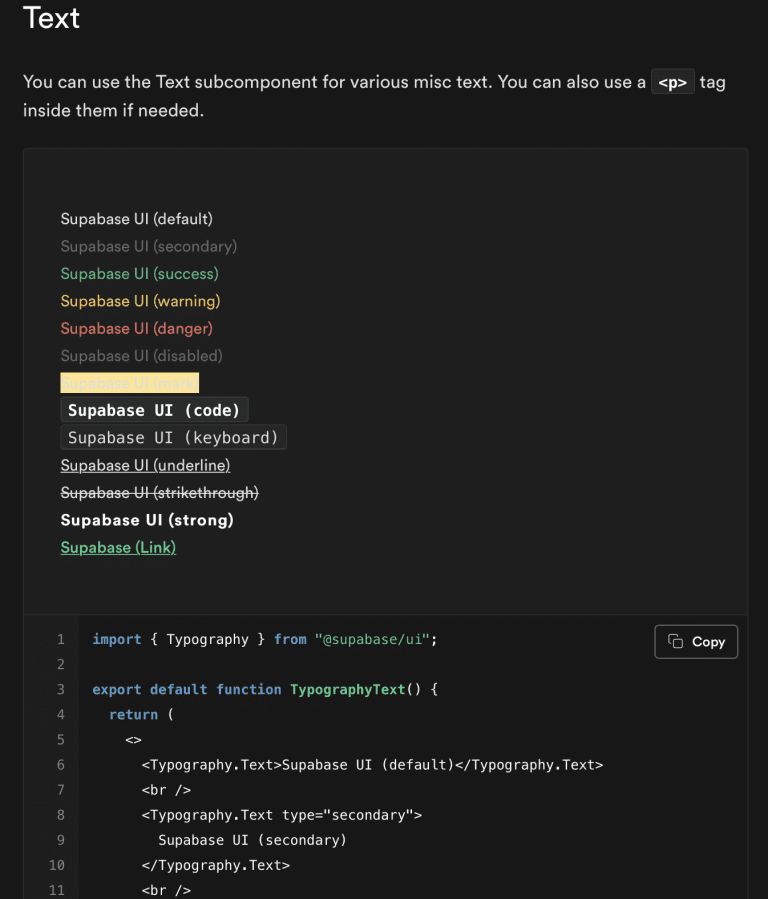 Supabase Ui React And Tailwind Css Ui Component Library