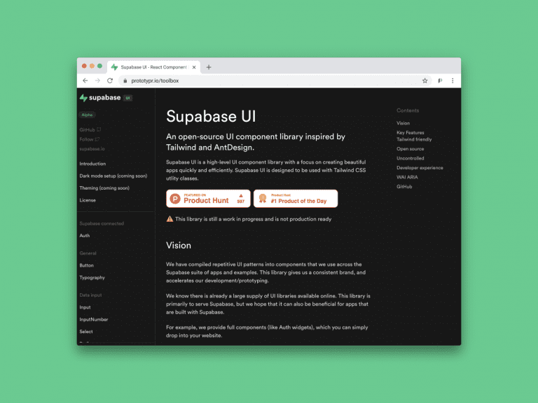 Supabase Ui React And Tailwind Css Ui Component Library