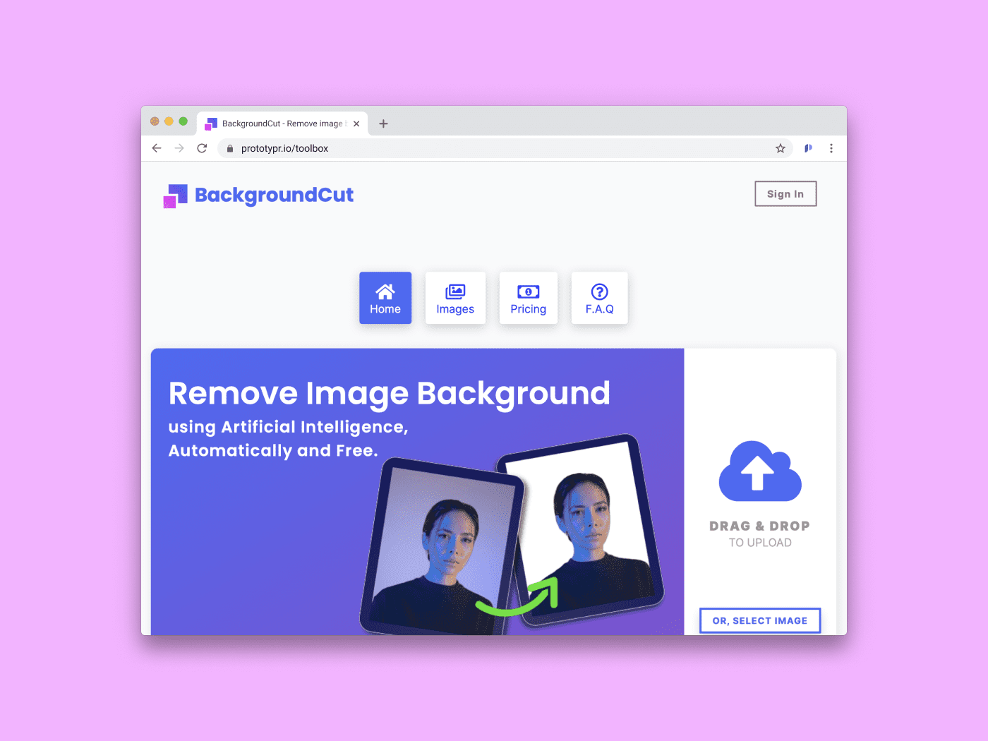 BackgroundCut - An AI-Powered Background Remover - Prototypr.io | Prototypr Toolbox