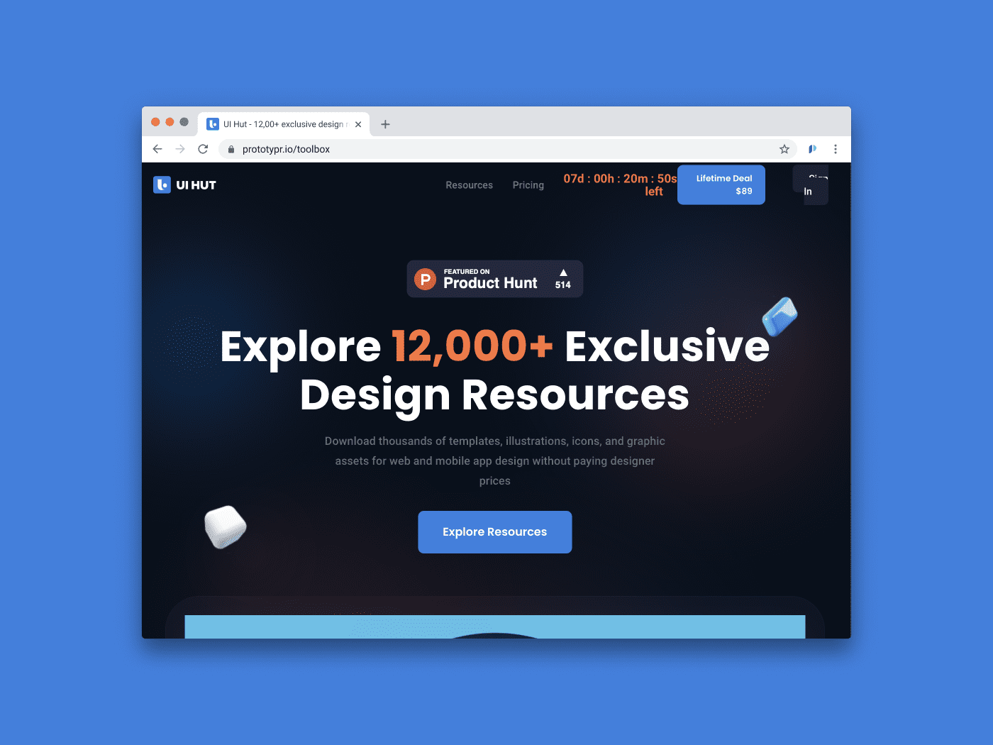 UI Hut - A Platform of 12,000 Design Resources for Designers and Devs | Prototypr Toolbox