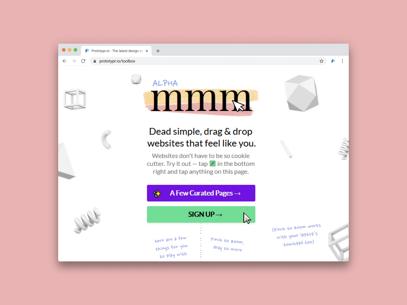 mmm.page · ᴬᴸᴾᴴᴬ - Dead simple, drag and drop personal websites ...