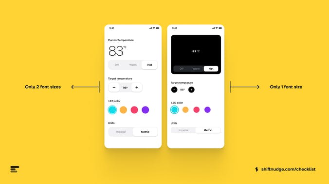 UI Checklist by Shift Nudge - 101 UI Checklist items