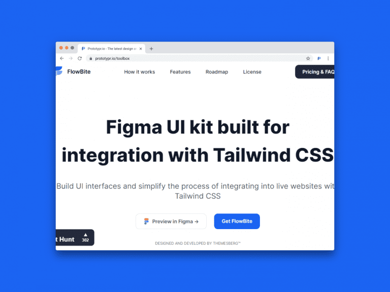 FlowBite - Figma UI kit - Built for integration with Tailwind CSS