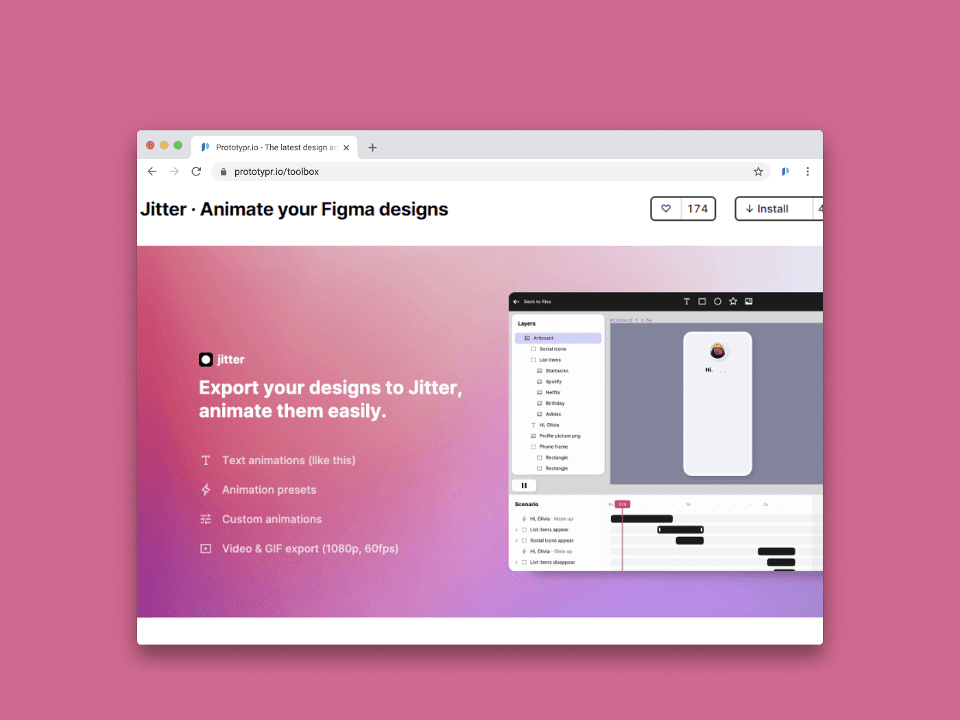 Jitter Plugin for Figma - Animate your Figma designs in Jitter | Prototypr Toolbox