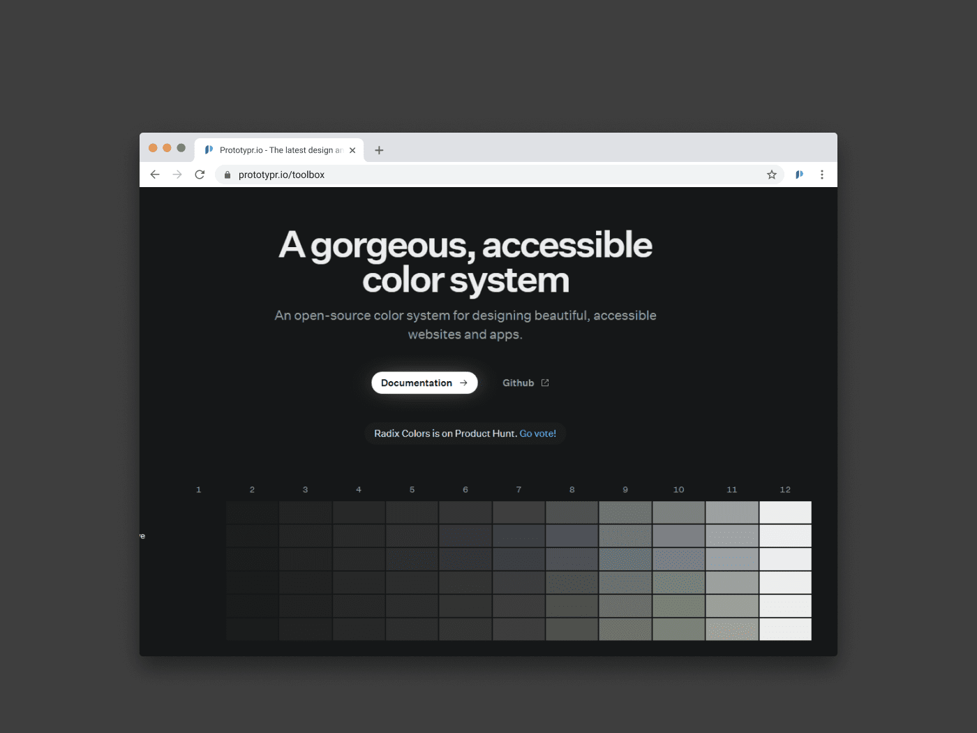 Radix Colors - A gorgeous, accessible color system | Prototypr Toolbox